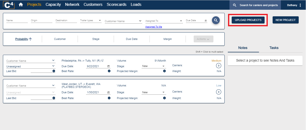 Uploading Multiple Projects at Once